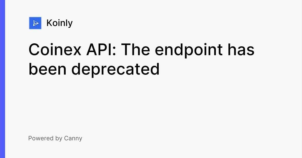 Api Related Issues Update Announcements Koinly 