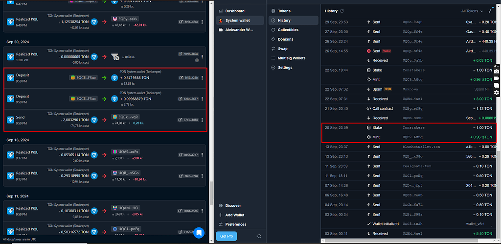 TON staking issue not showing correct balance and adding ton balance ...