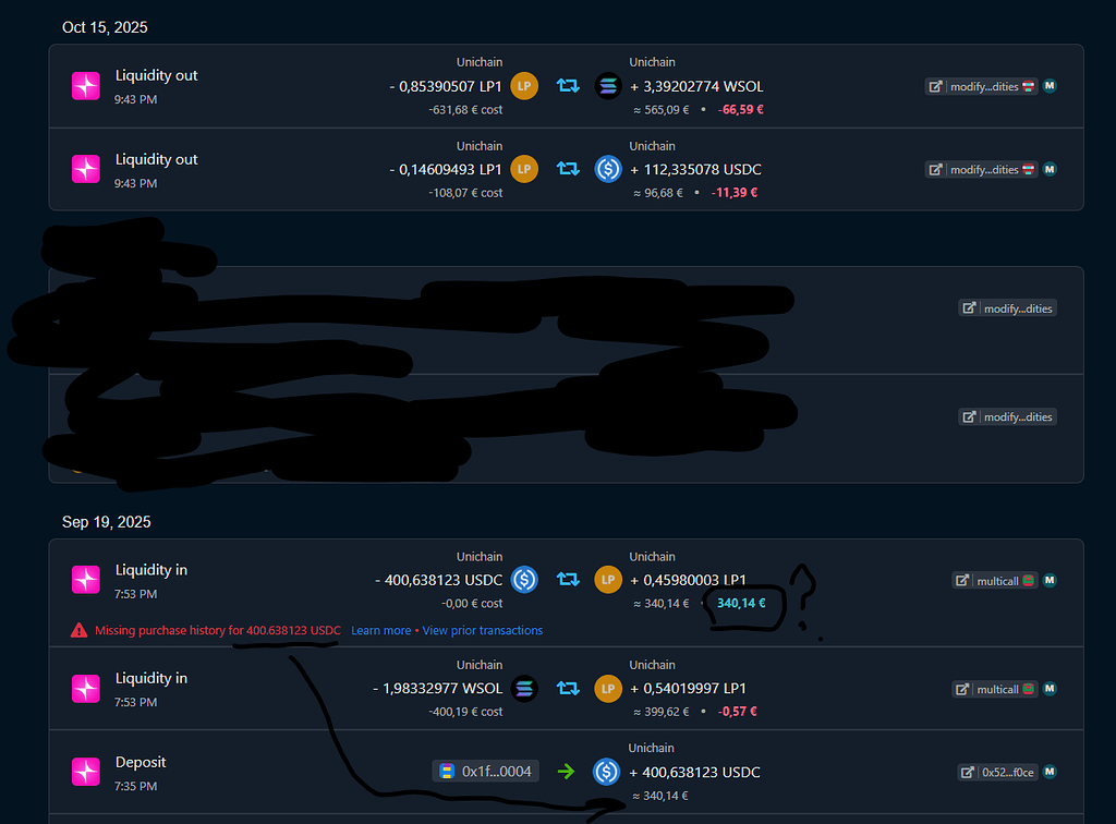 Fixing Uniswap liquidity pool issue - Koinly Support - Koinly