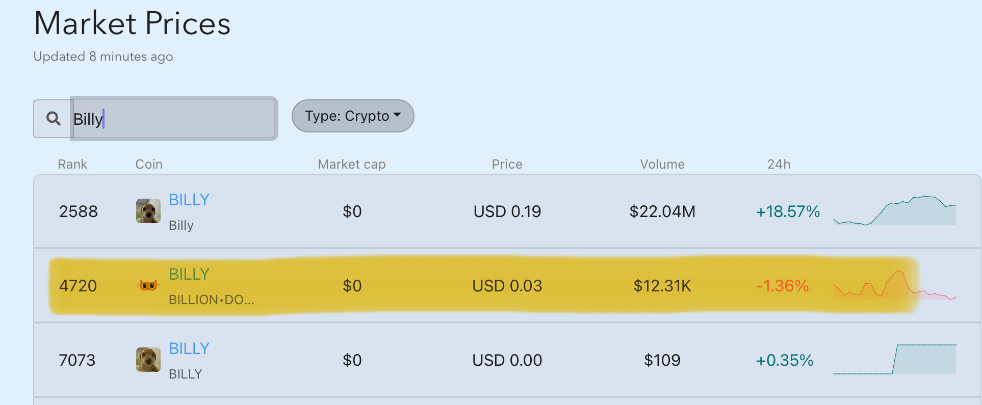 Solana auto sync reports the wrong token for BILLY - Koinly Support ...
