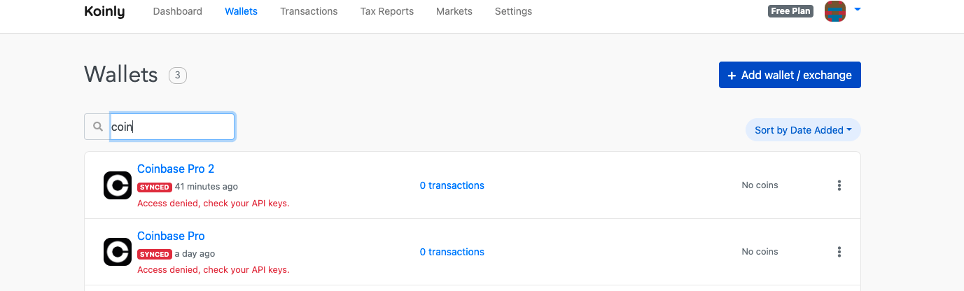 Coinbase PRO API Access Denied - Koinly Support - Koinly